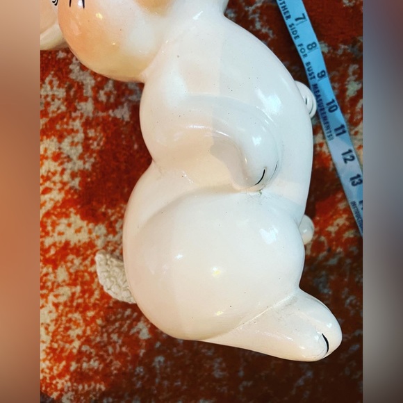 Vintage | Accents | Vintage 95s Tall Hand Painted Ceramic Rabbit Bunny ...